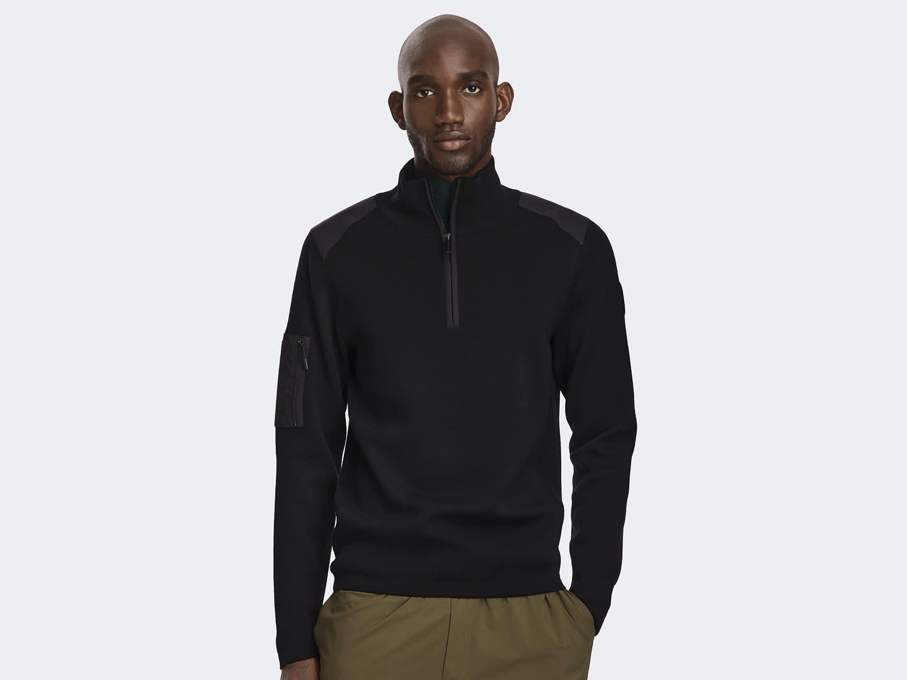 Stormont ¼ Zip Sweater Black Label | Canada Goose US